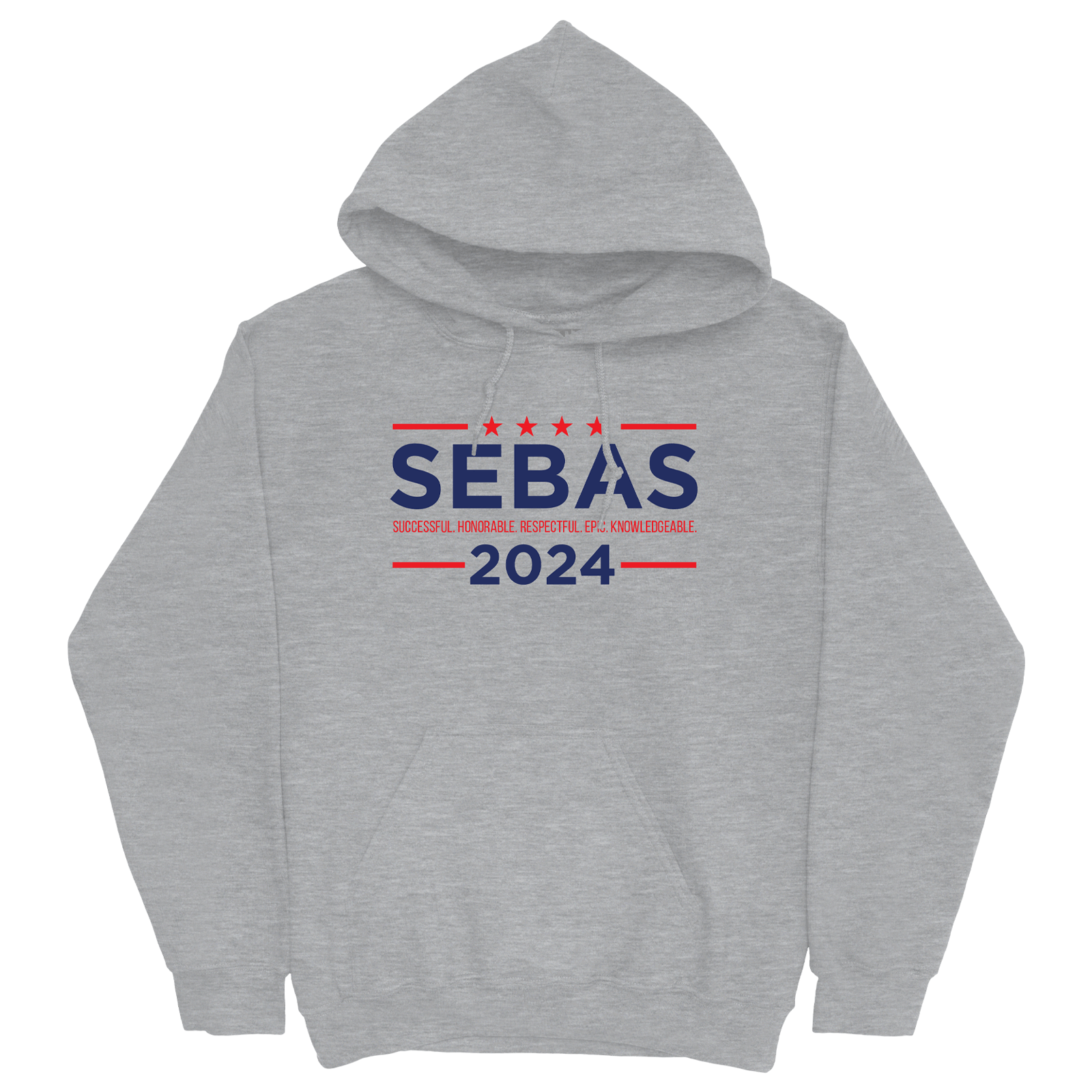 Sebas for President 2024 Grey Hoodie – BAYLEN LEVINE